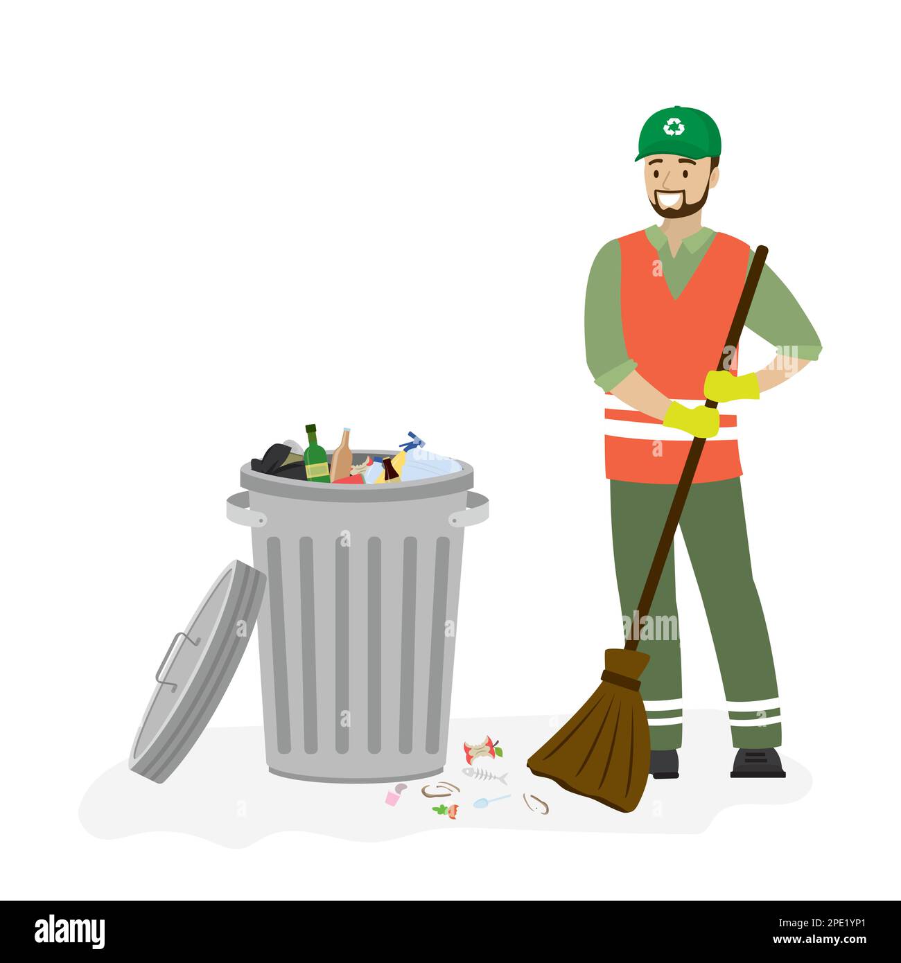 Trash Collector Clip Art Free Vectors | Garbage Collector