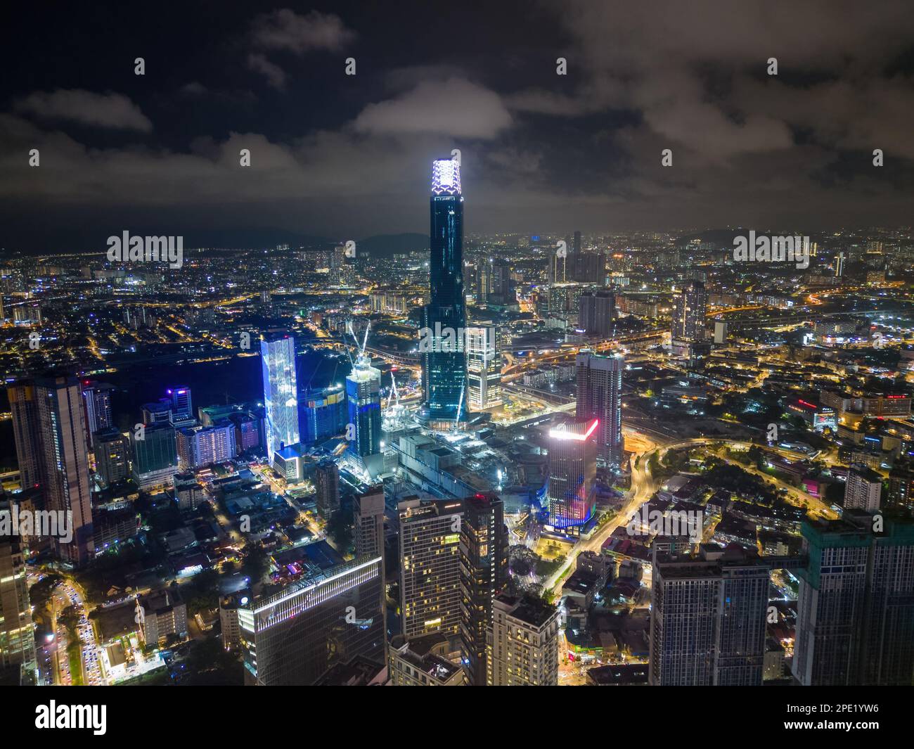 Bukit Bintang, Kuala Lumpur, Malaysia - Dec 03 2022: A stunning aerial ...