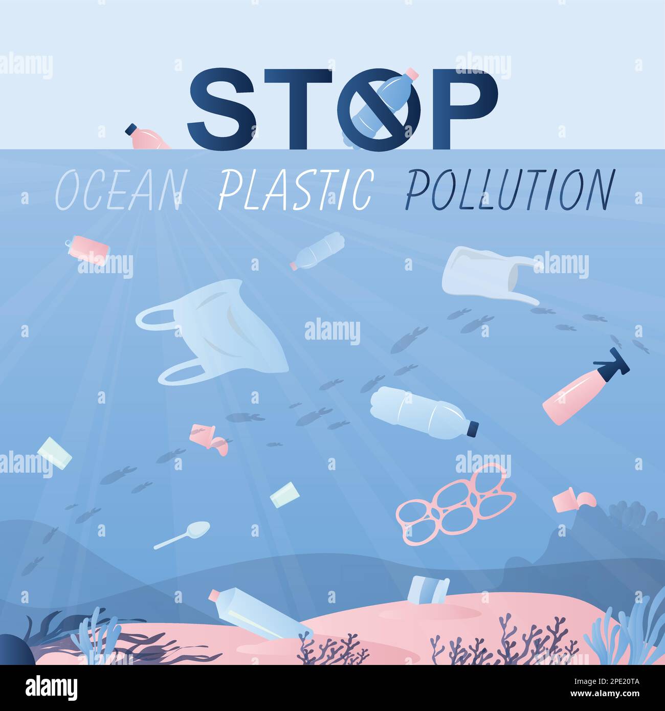 Ocean litter Stock Vector Images - Alamy