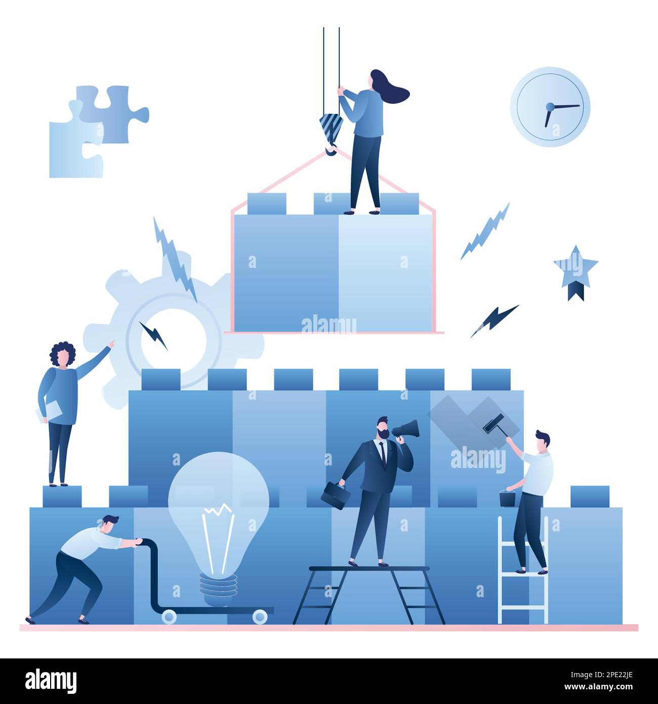 Business people building new startup. Business teamwork,leadership and ...