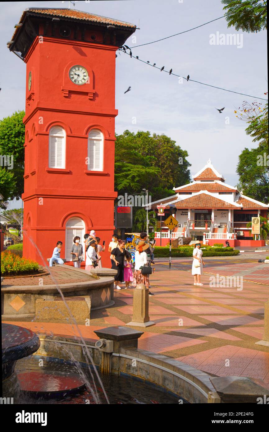 Malaysia, Melaka, Malacca, Dutch Square, Clock Tower Stock Photo - Alamy