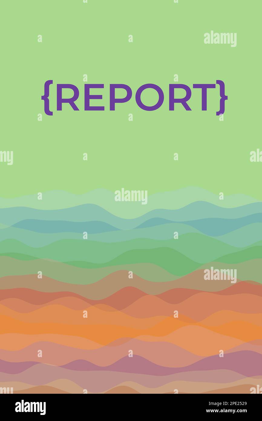 Cover page template. Page template with soft curves in multicolored ...