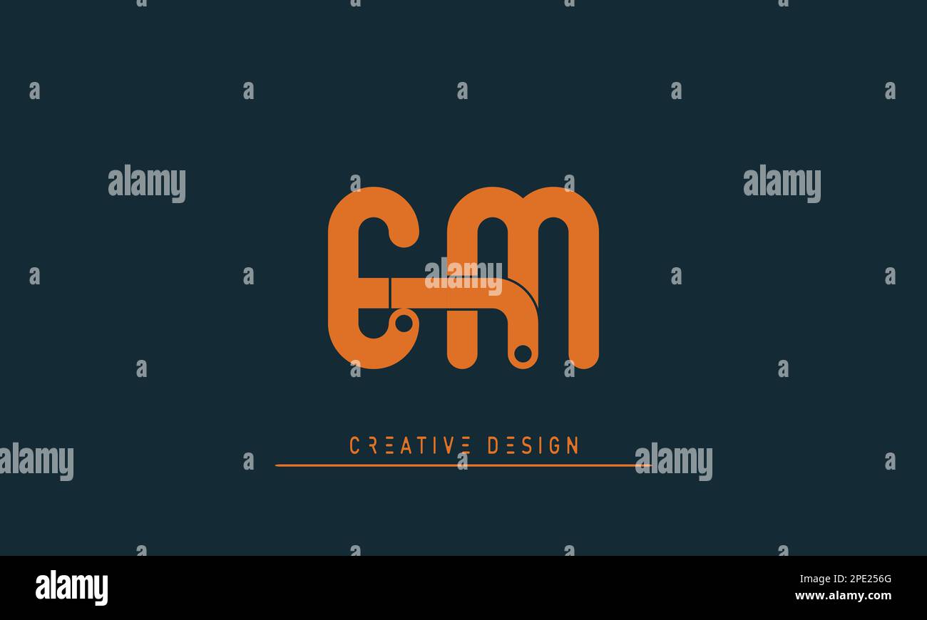 Alphabet letters Initials Monogram logo EM , ME Stock Vector Image ...