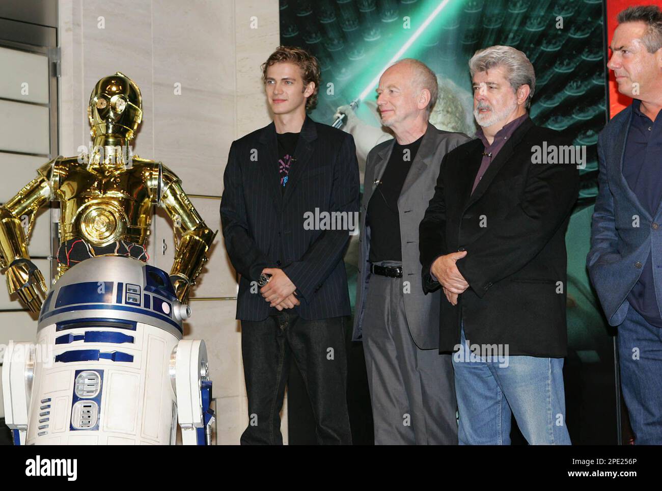 From left: actor Hayden Christensen, actor Ian McDiarmid, director ...