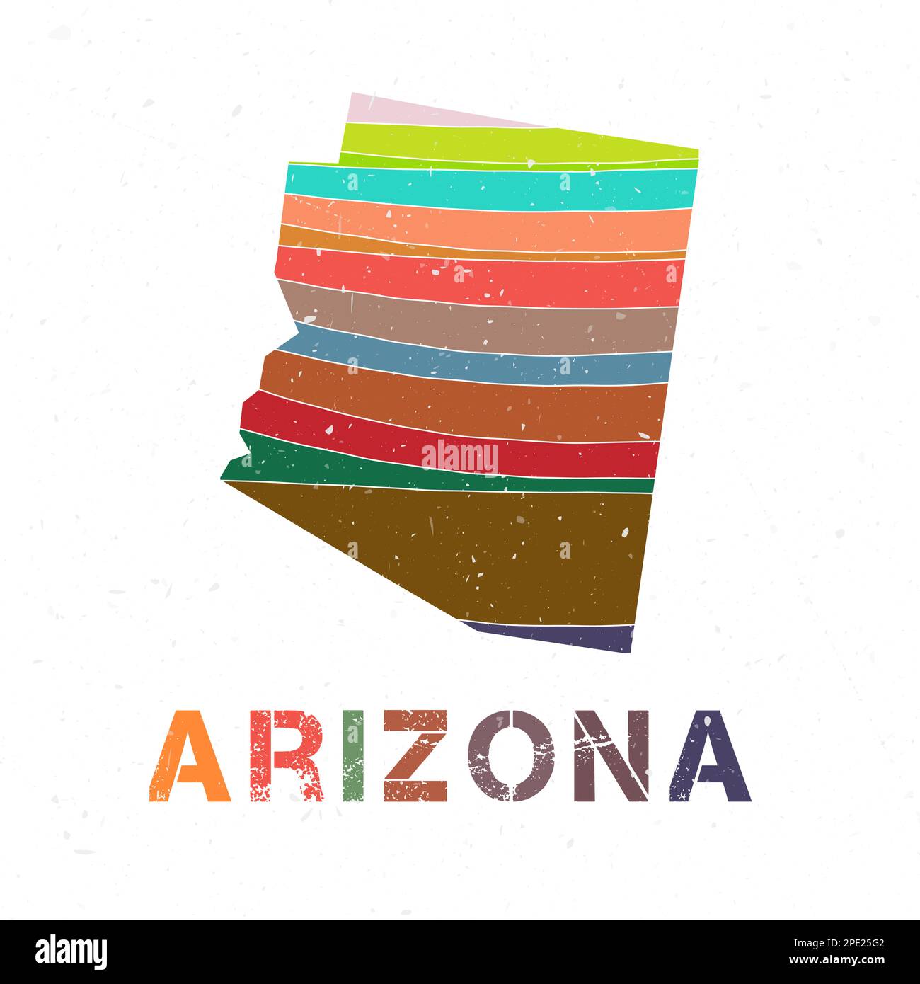 Arizona map design. Shape of the us state with beautiful geometric ...