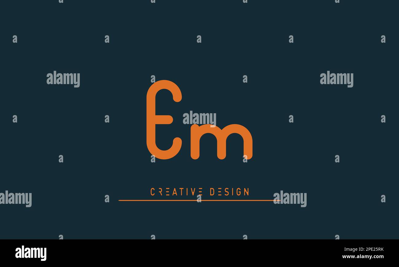 Em initials logo hi-res stock photography and images - Alamy
