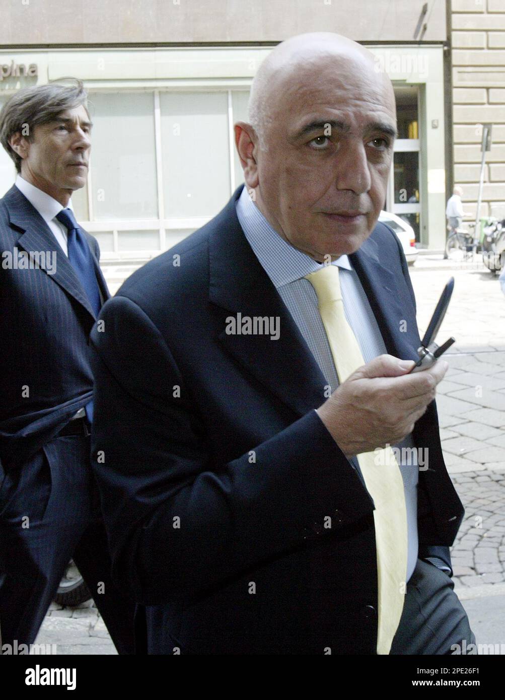 AC Milan vice-president Adriano Galliani arrives at the AC Milan team ...