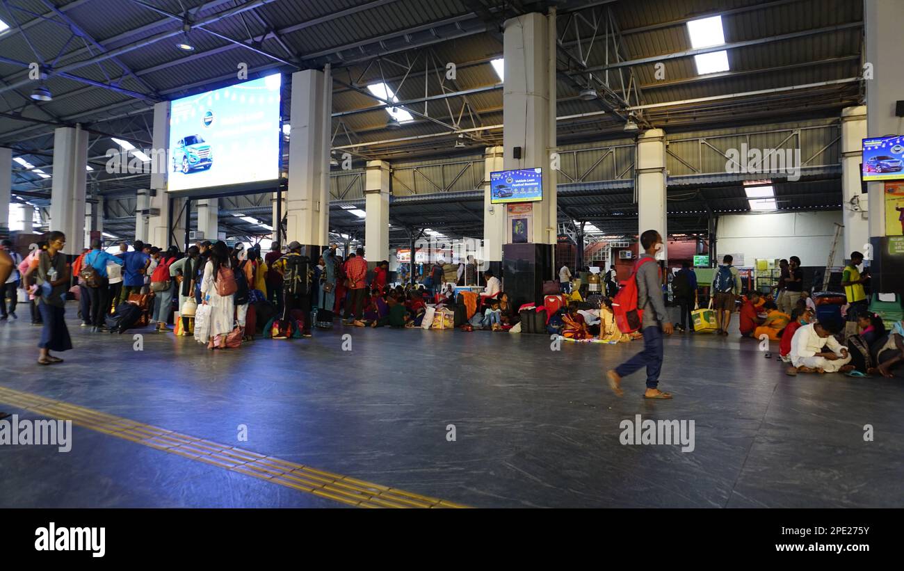 Chennai,Tamilnadu,India-December 29 2022: View of platform of Chennai Central Railway station ...