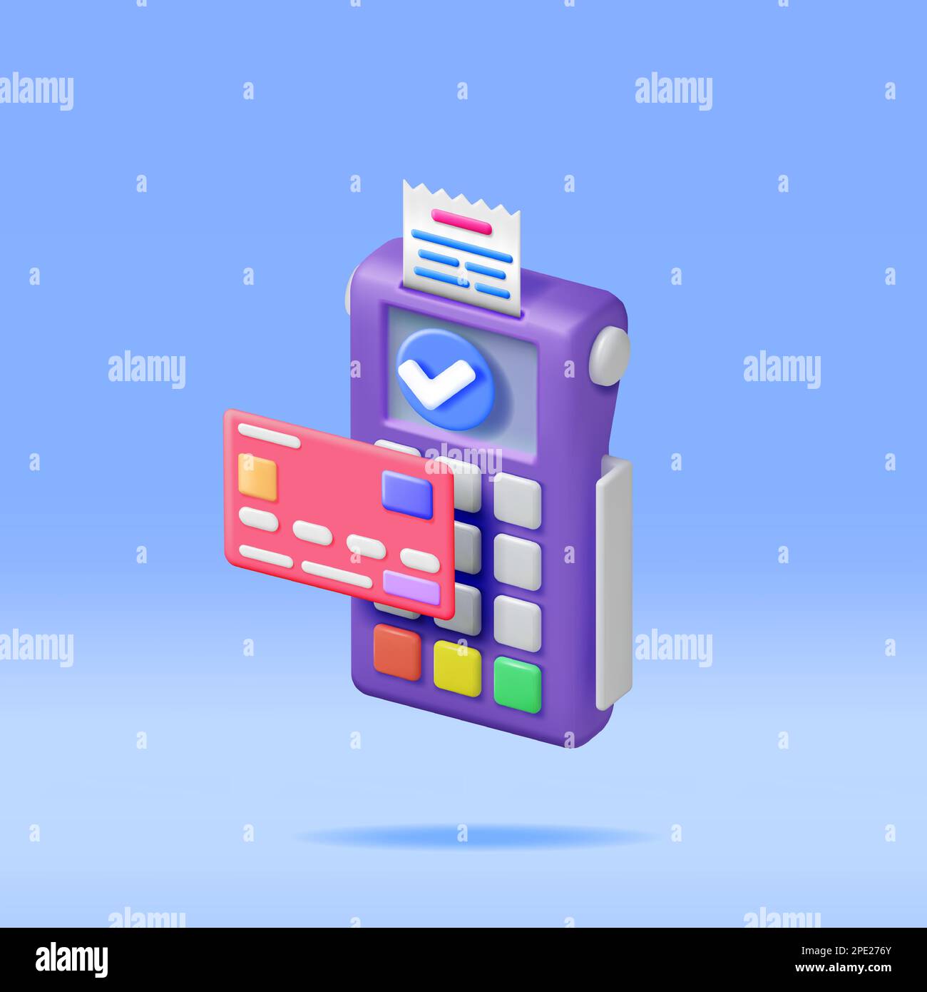 Nfc pos terminal cartoon Stock Vector Images - Alamy