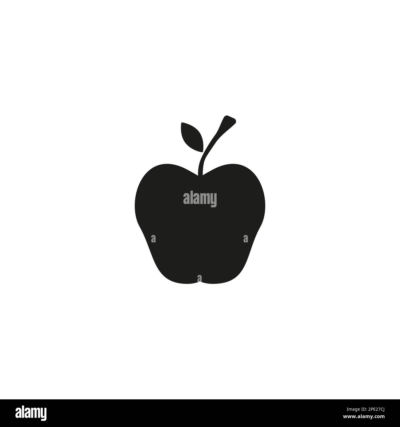 Apple Icon in trendy flat style isolated on grey background. Apple Icon ...