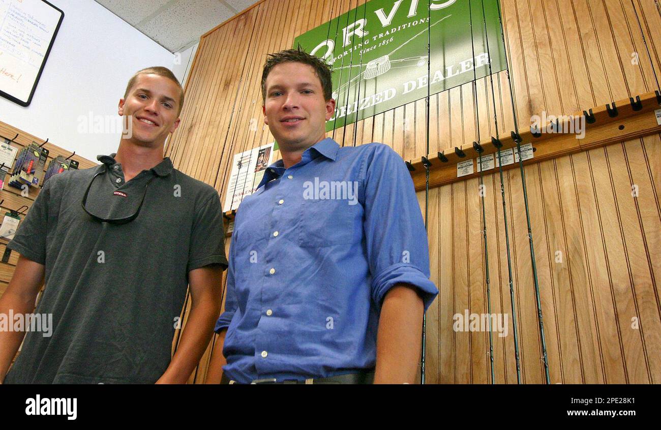 Brian Traw, left, and his brother Colby, owners of the Mossy Creek Fly ...