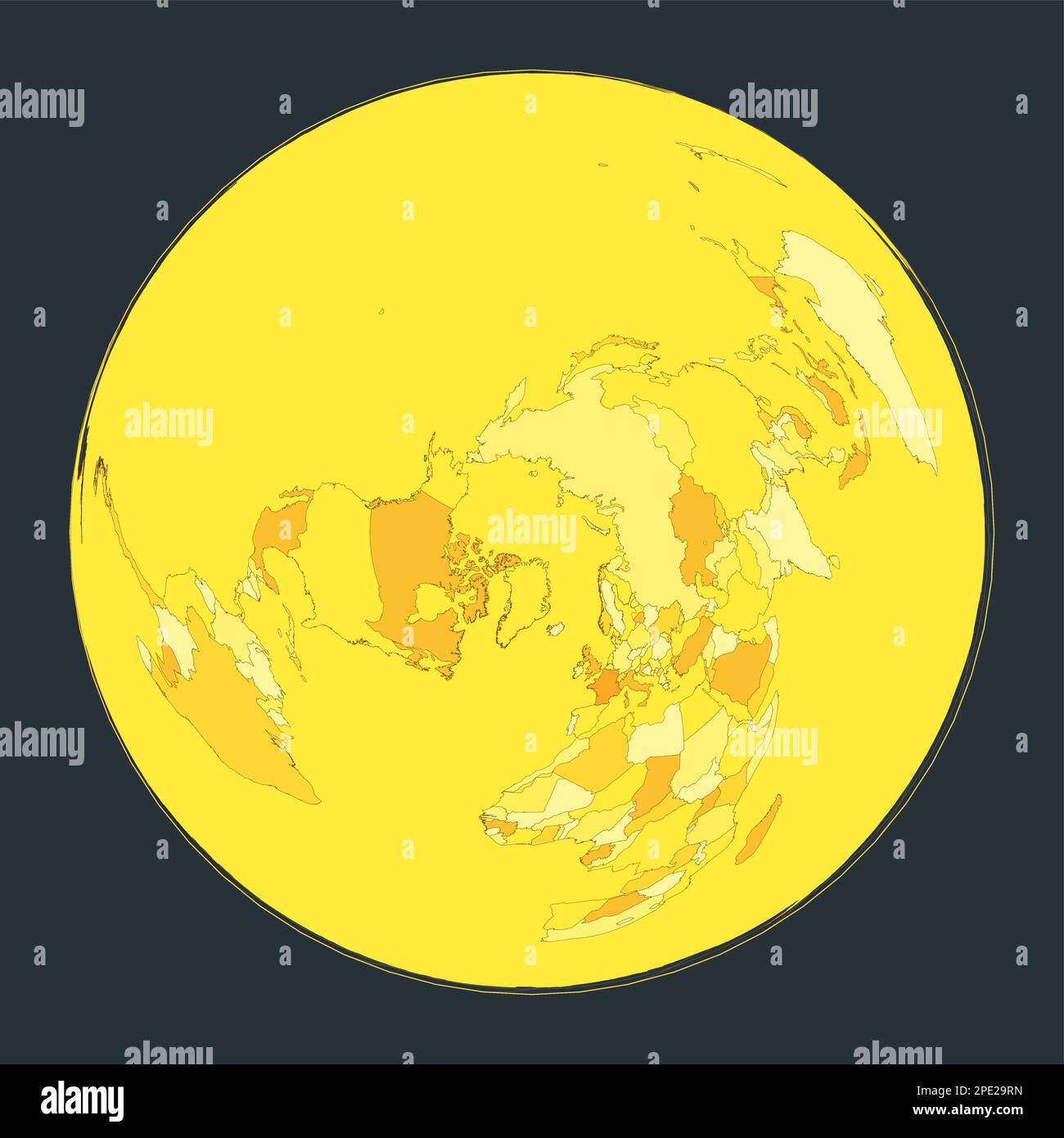 World Map. Wiechel projection. Futuristic world illustration for your ...