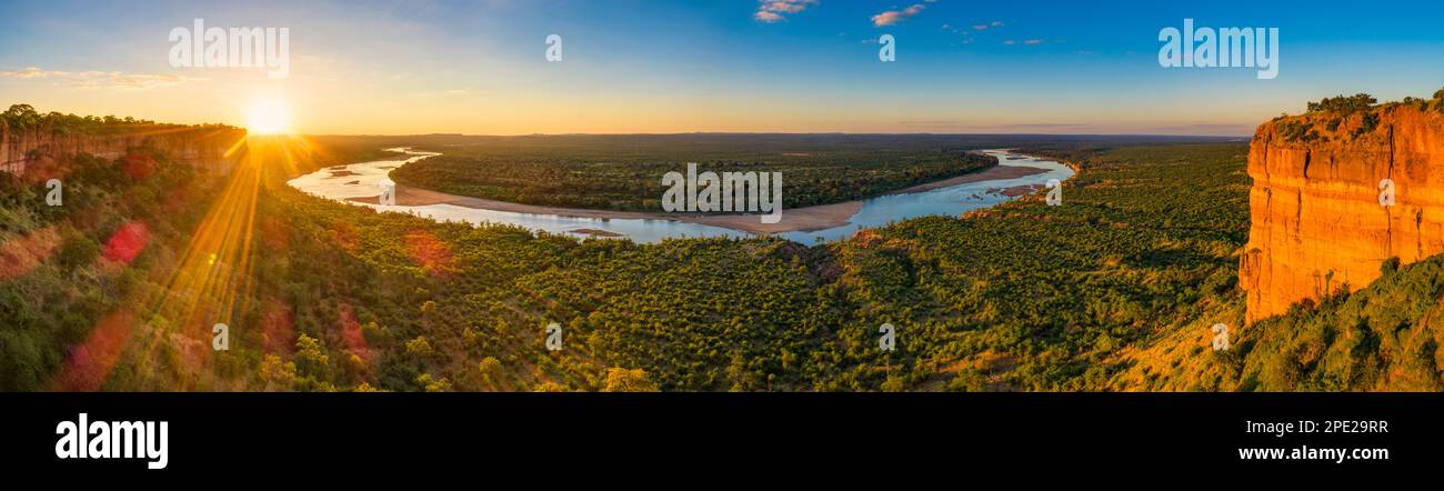 Panoramic of chilojo cliffs and under river hi-res stock photography ...