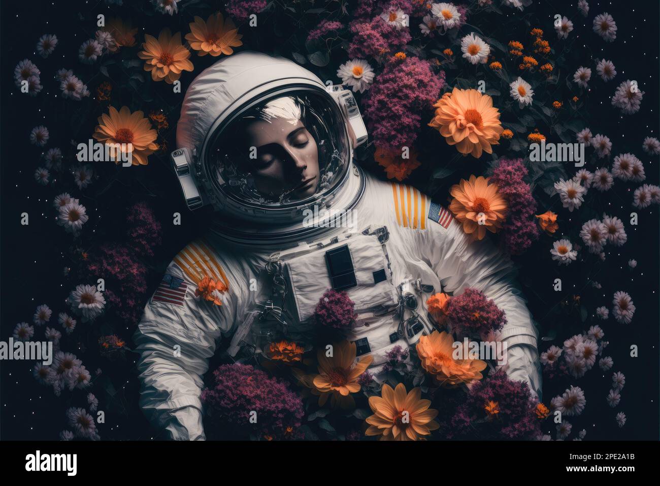 Astronaut sleeping in space hi-res stock photography and images - Alamy