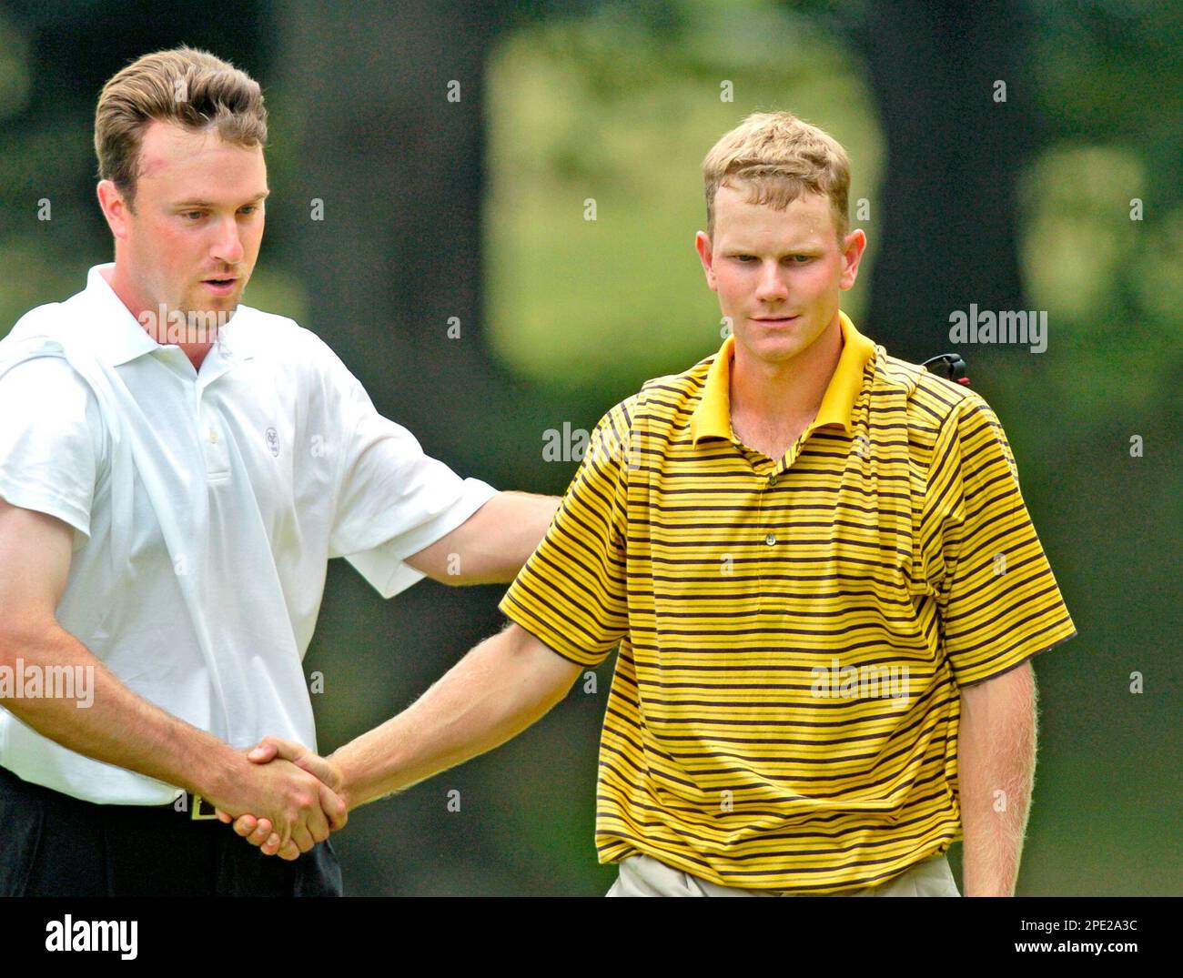 Jason Pool, left, congratulates Billy Hurley after Hurley won the ...