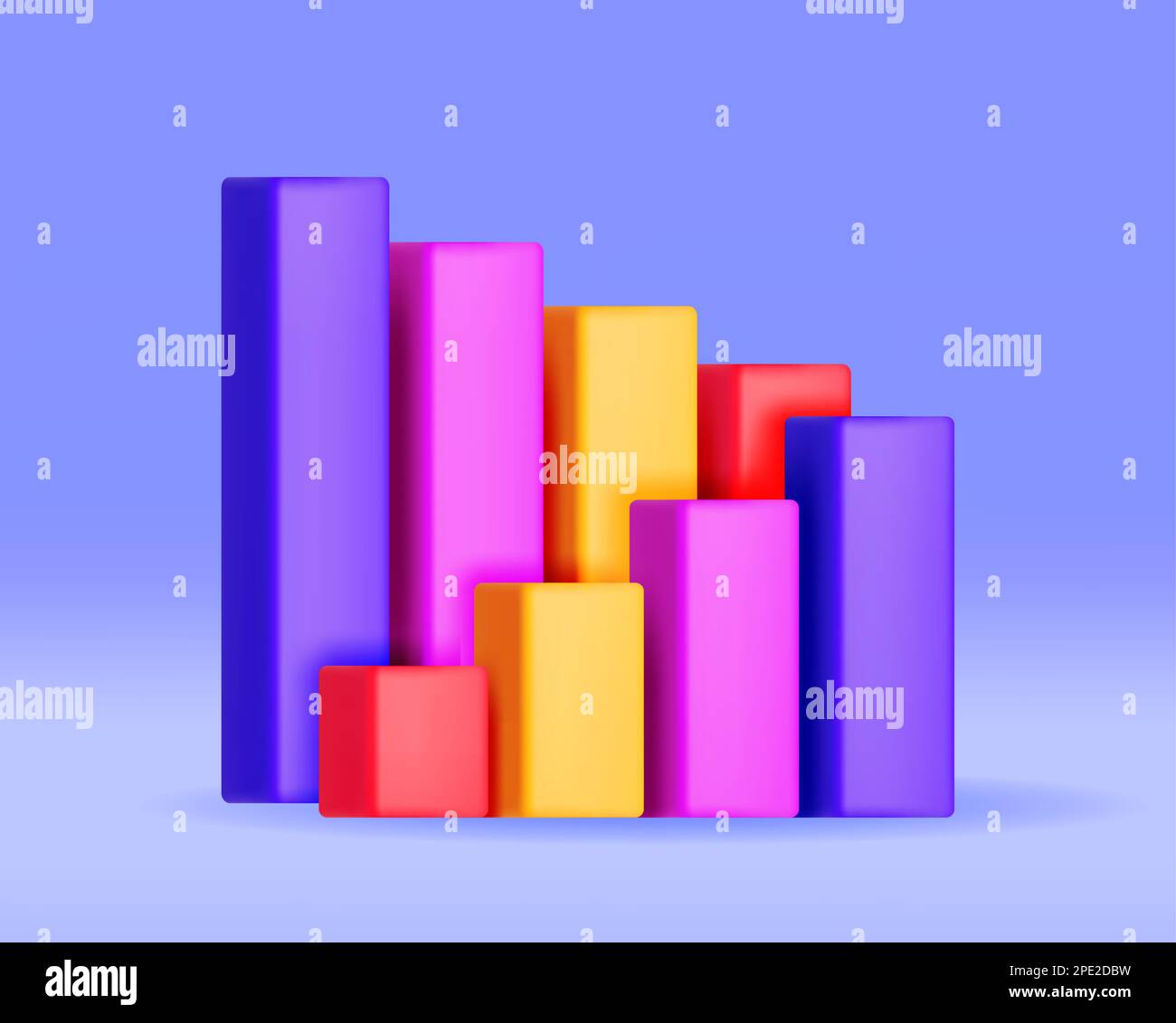 3D Growth Stock Diagram Isolated Stock Vector Image & Art - Alamy