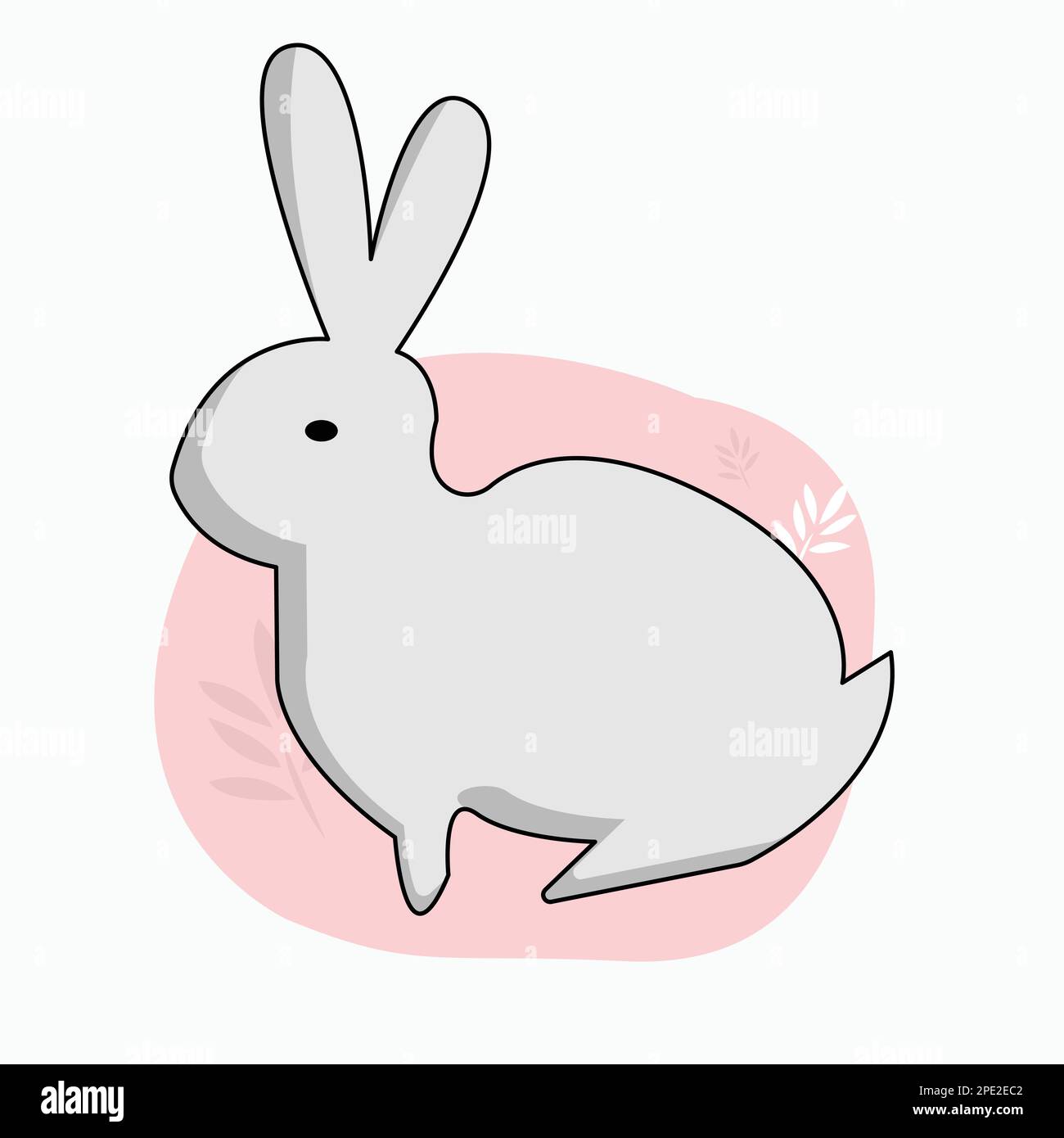 Bunnies are isolated on a white background. happy cute isolated rabbit ...