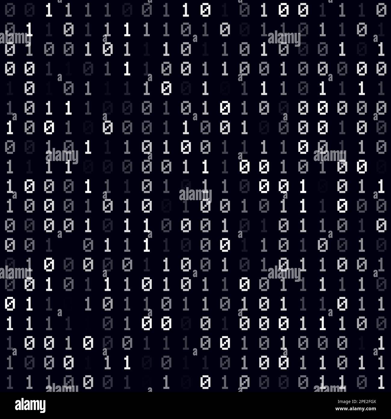 Futuristic Tech Background White Filled Binary Background Small Sized Seamless Pattern