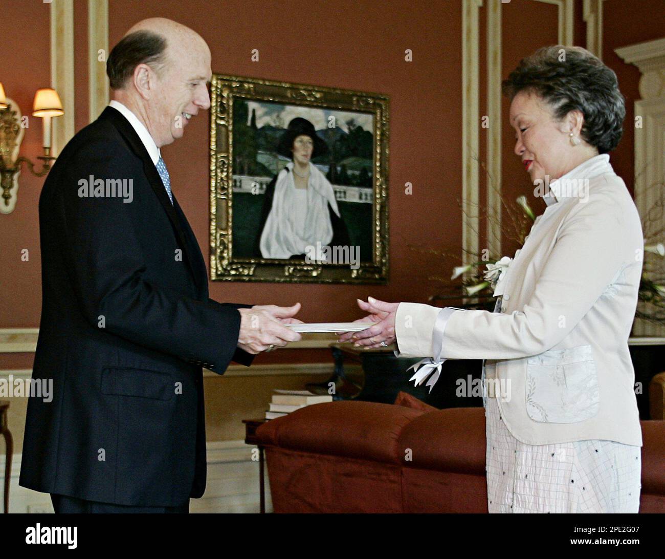 U.S. Ambassador to Canada David Wilkins presents his credentials to ...