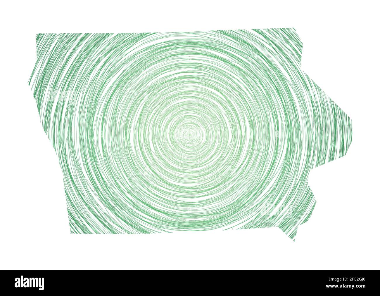 Iowa state in united map Stock Vector Images - Alamy