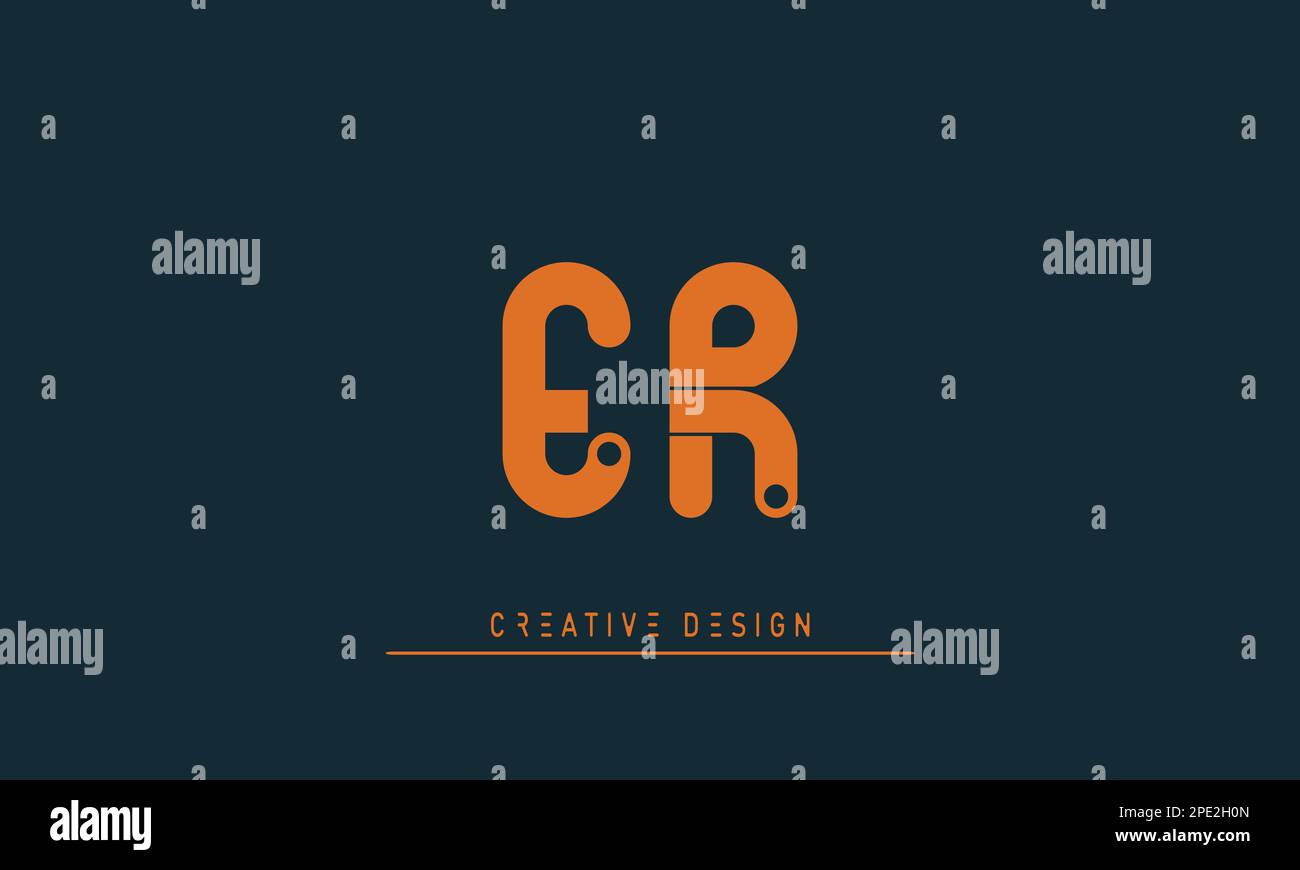 Alphabet letters Initials Monogram logo ER , RE Stock Vector Image ...