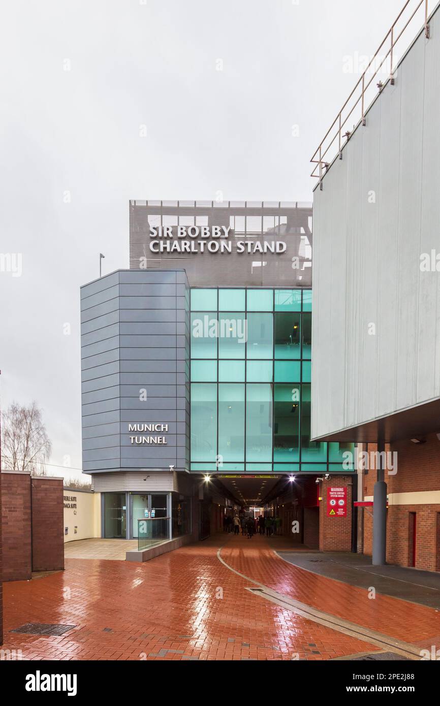 Sir Bobby Charlton Stand with Munich Tunnel Beneath at Old Trafford ...