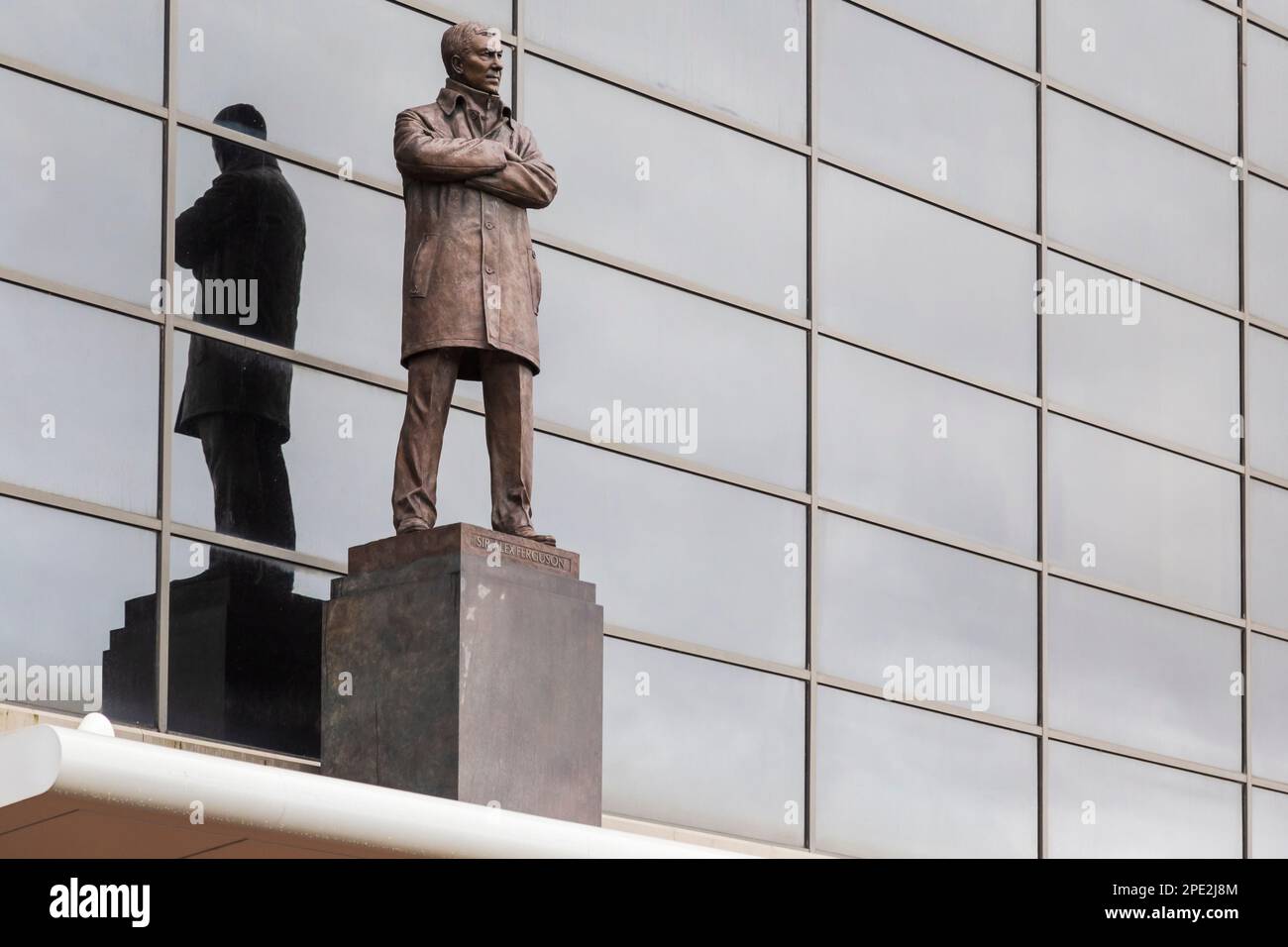 Statue of Sir Alex Ferguson at Old Trafford, Home of Manchester United ...