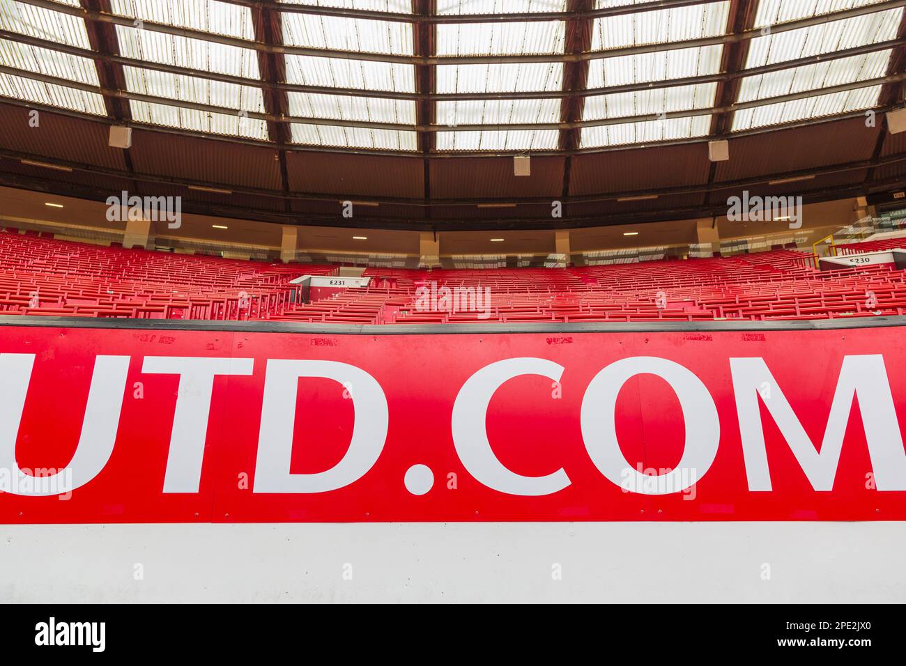 Abstract Image of Old Trafford, Home of Manchester United with Huge MAN ...
