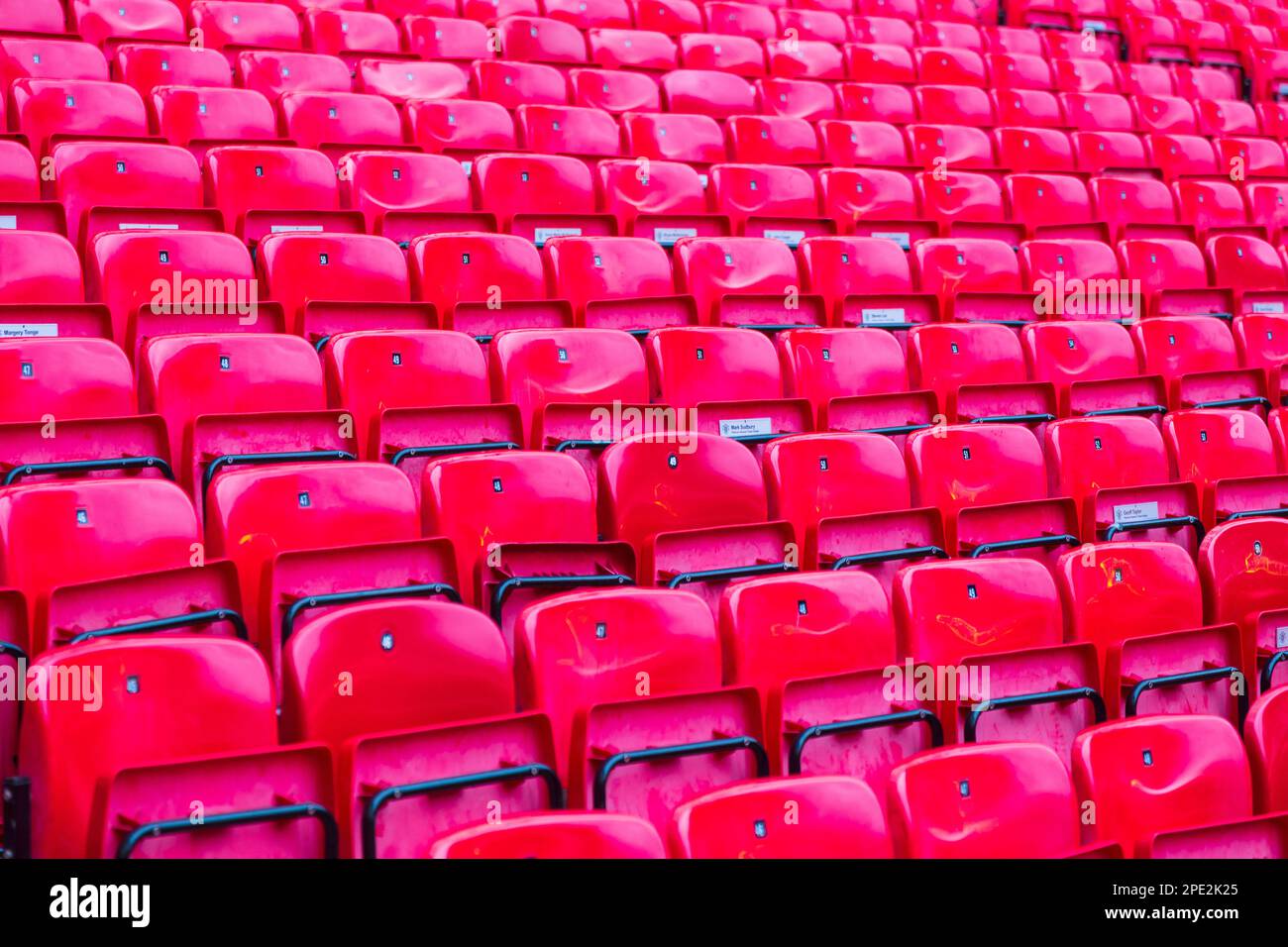 Row upon Row of Empty Seats at Old Trafford, Home of Manchester United ...