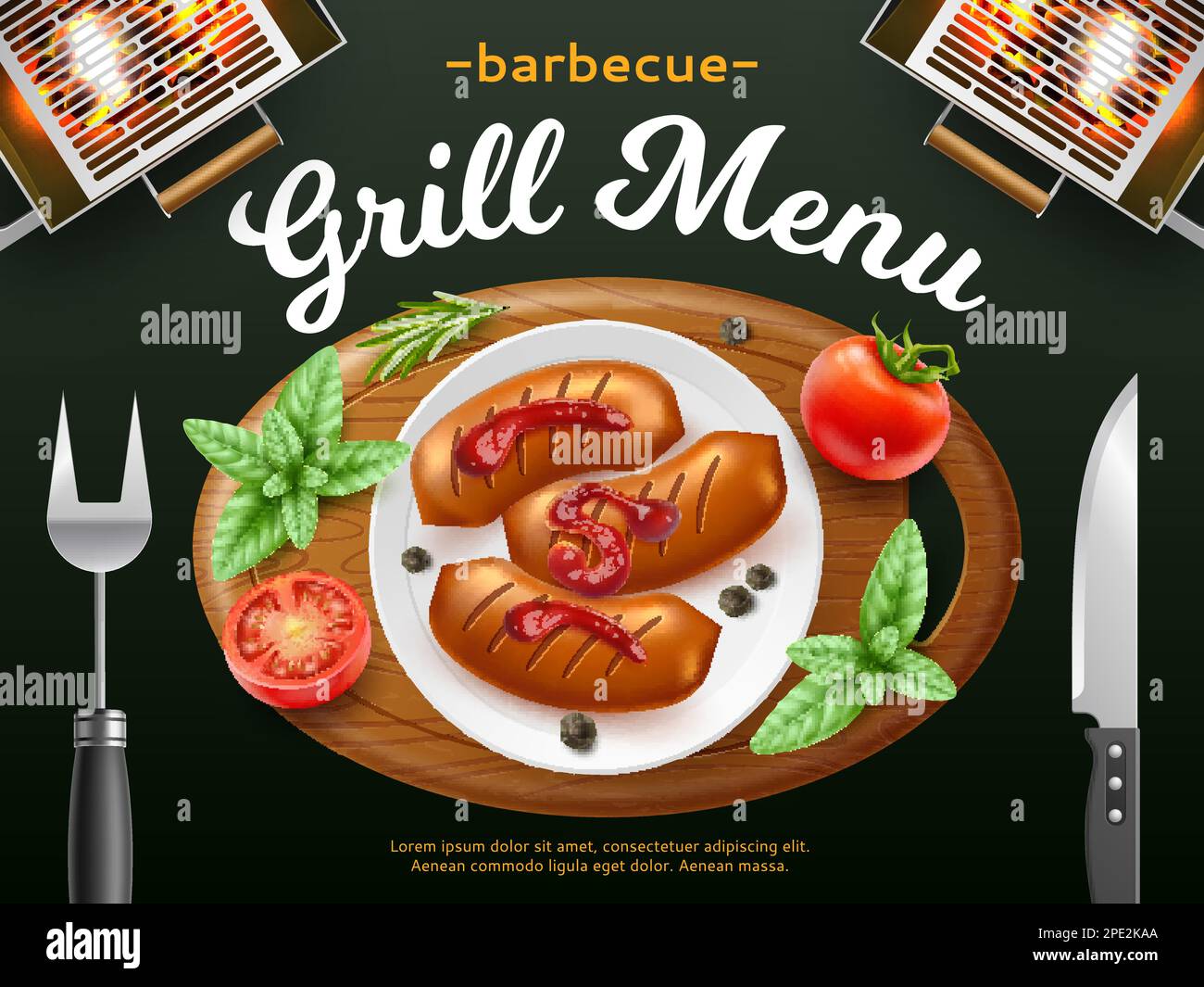 Cover for grill Stock Vector Images - Alamy