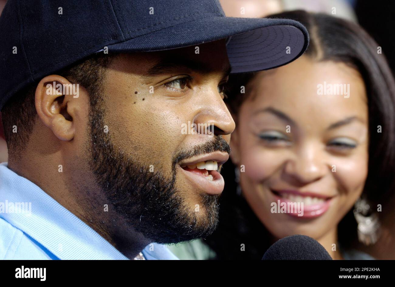 Actor/rapper Ice Cube arrives with his wife Kim at a screening of the ...