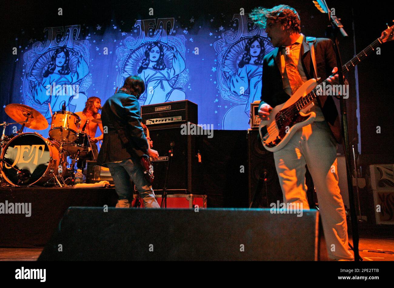 The Australian rock band Jet performs at the Tweeter Center in ...