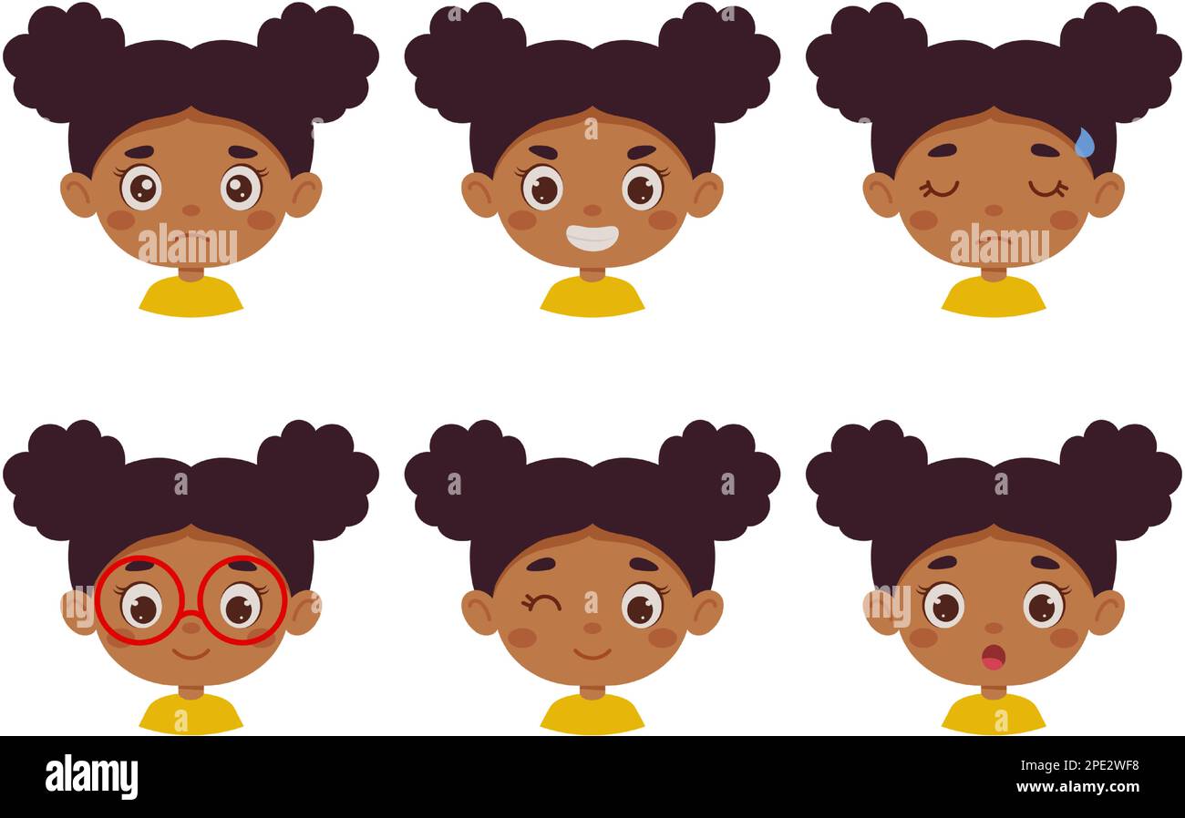 Black face showing fear Stock Vector Images - Alamy