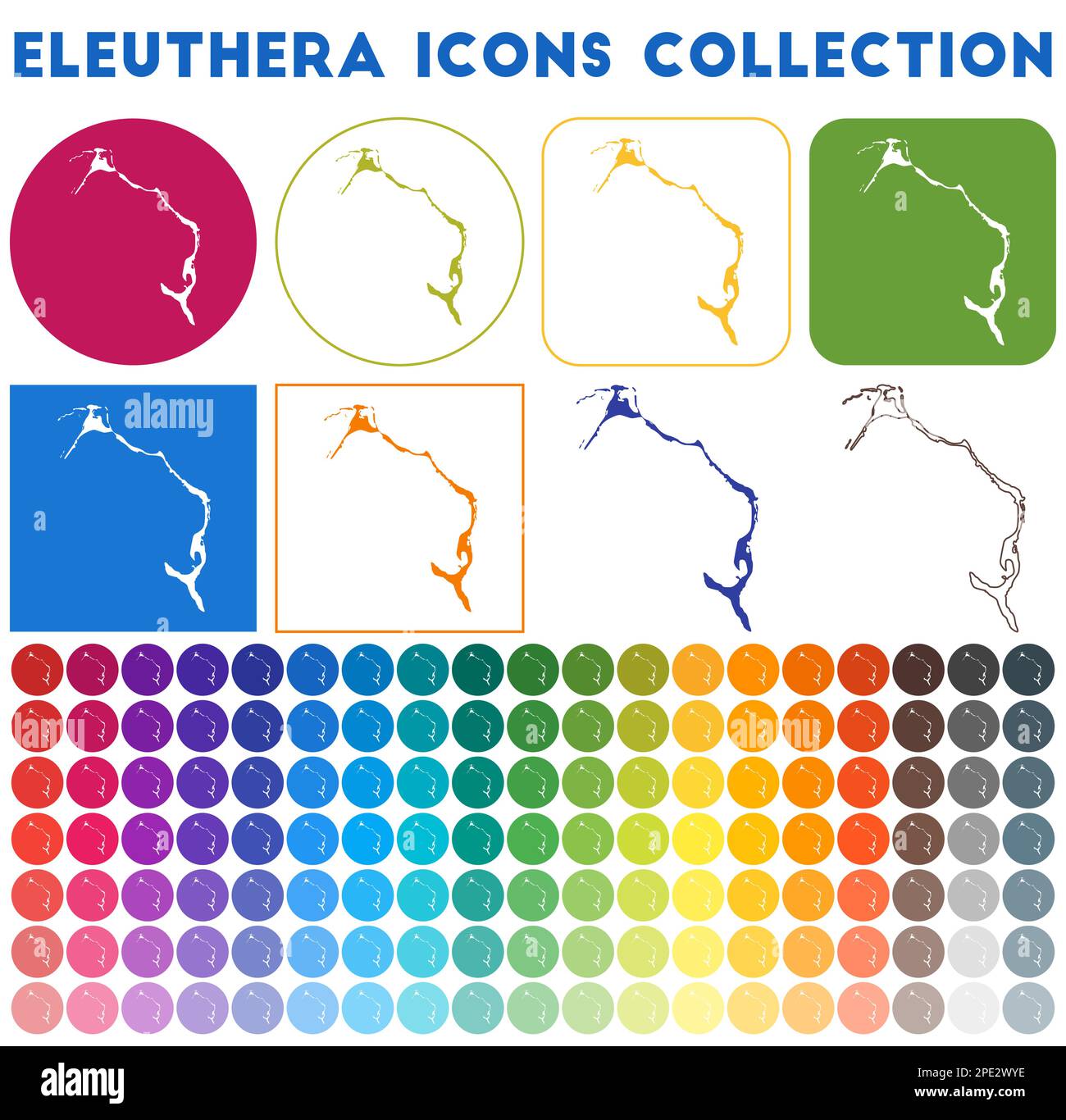 Island eleuthera map hi-res stock photography and images - Alamy