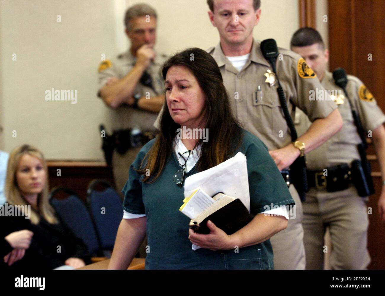 Nanny Jimena Barreto is led into the court for her sentencing hearing ...
