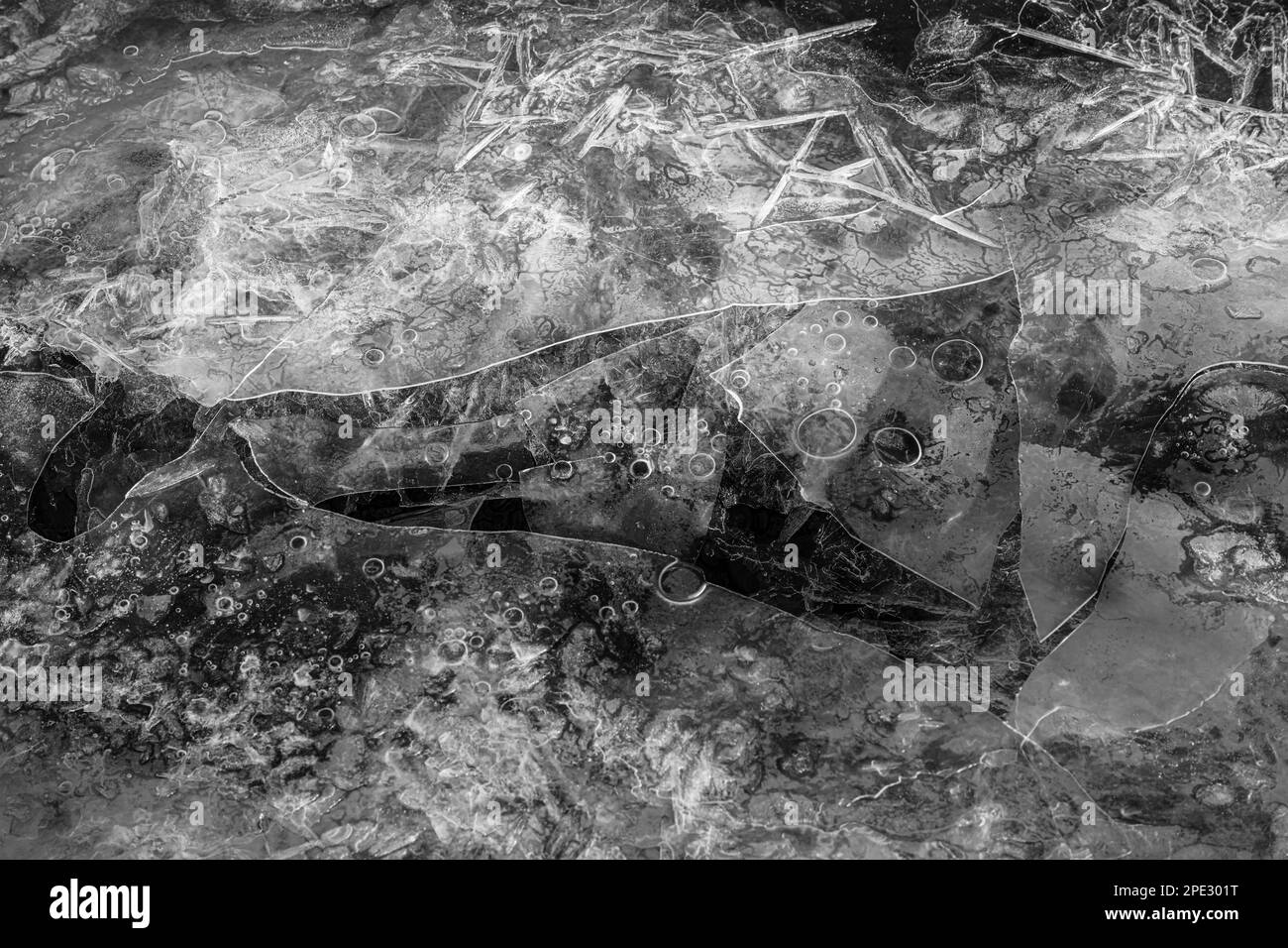 Structures and Patterns in Frozen Water Stock Photo - Alamy