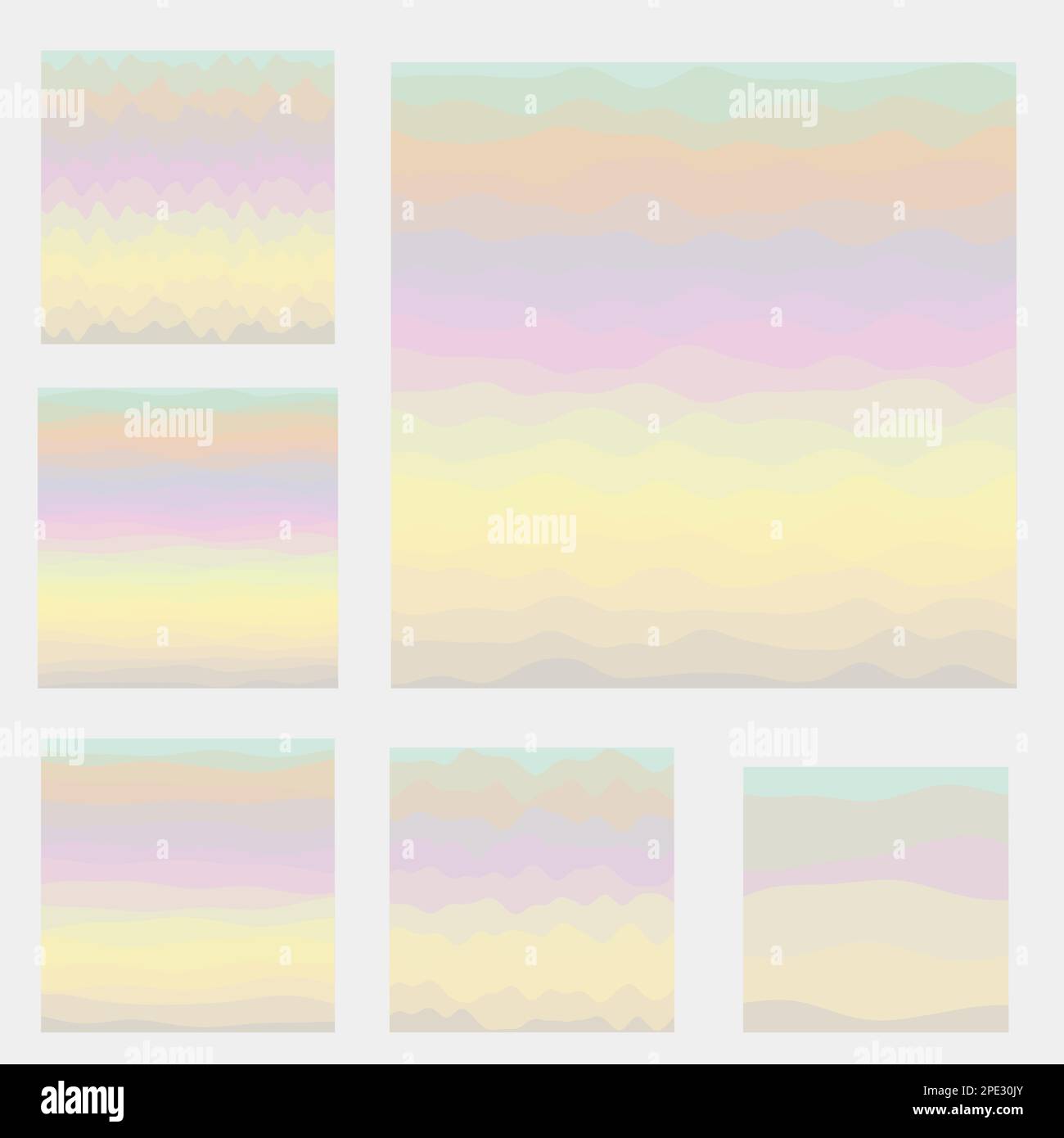 Abstract waves background collection. Curves in soft colors ...
