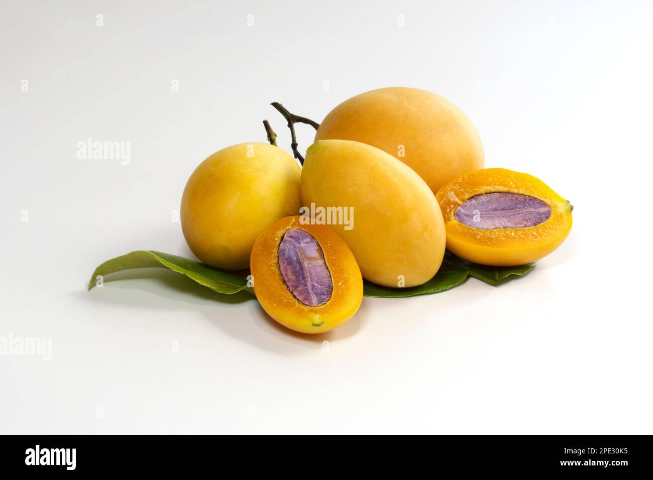 Fresh pile yellow marian plum, (Bouea macrophylla Griffith), Ripe plum ...