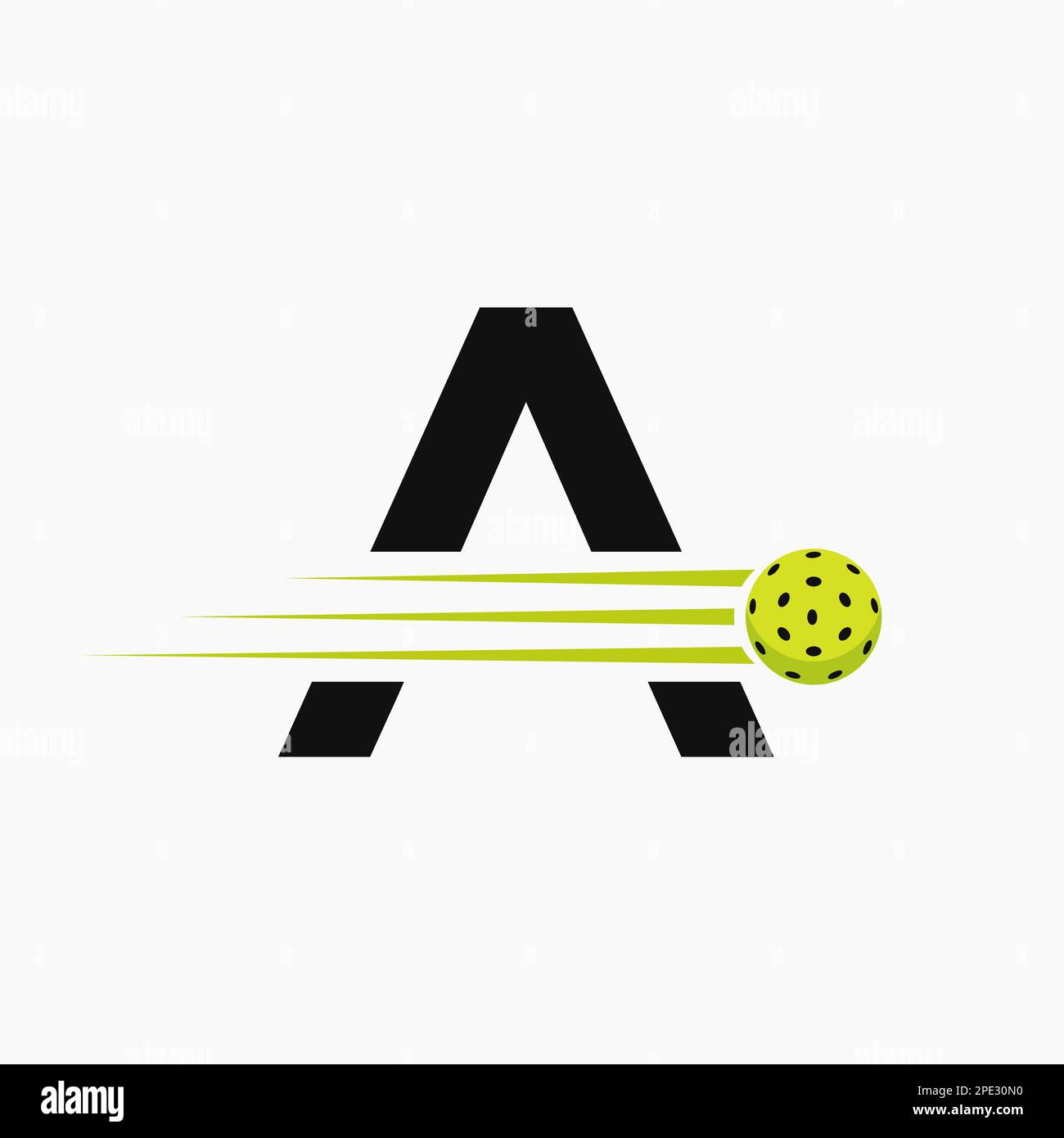 Letter A Pickleball Logo Symbol. Pickle Ball Logotype Vector Template ...