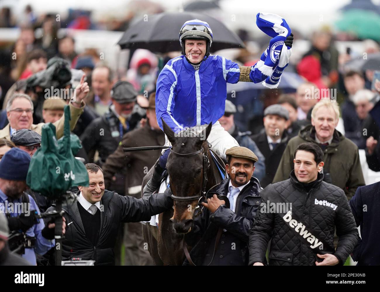 Paul Townend celebrates winning the Betway Queen Mother Champion Chase ...
