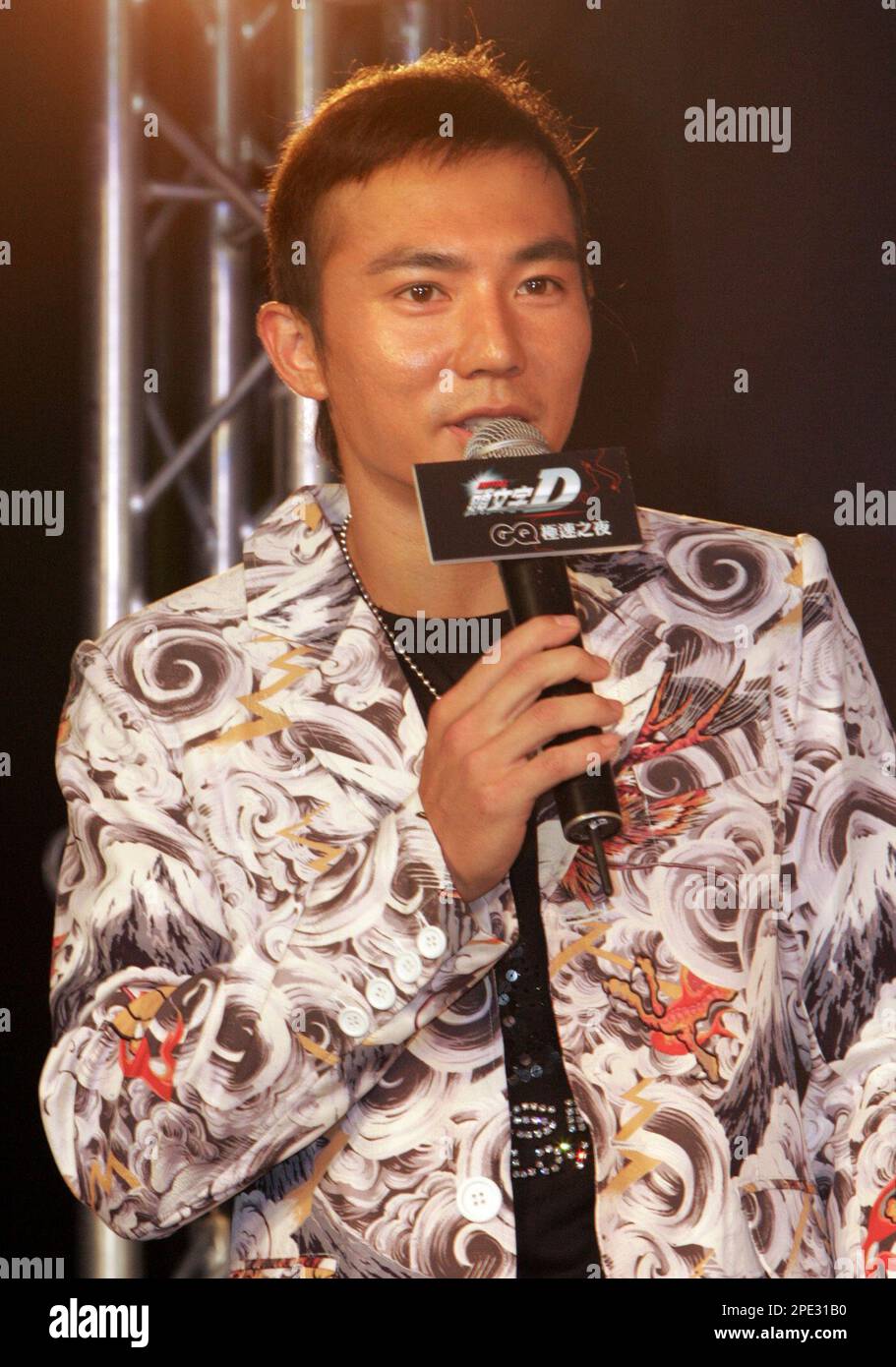Internationally famed Hong Kong actor Jordan Chan speaks to fans at the ...