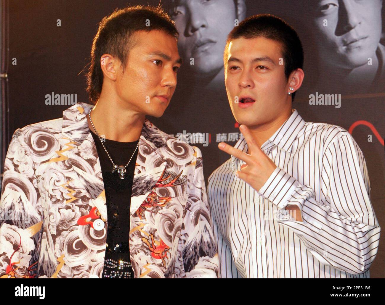 Internationally famed Hong Kong actors Jordan Chan, left, and Edison ...