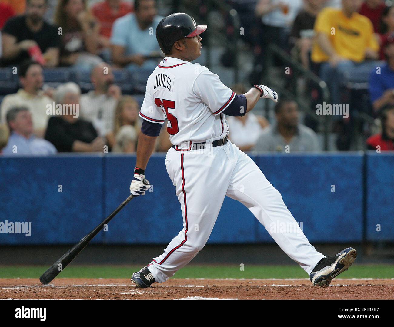 Atlanta Braves' Andruw Jones hits a two-run home run off Florida ...