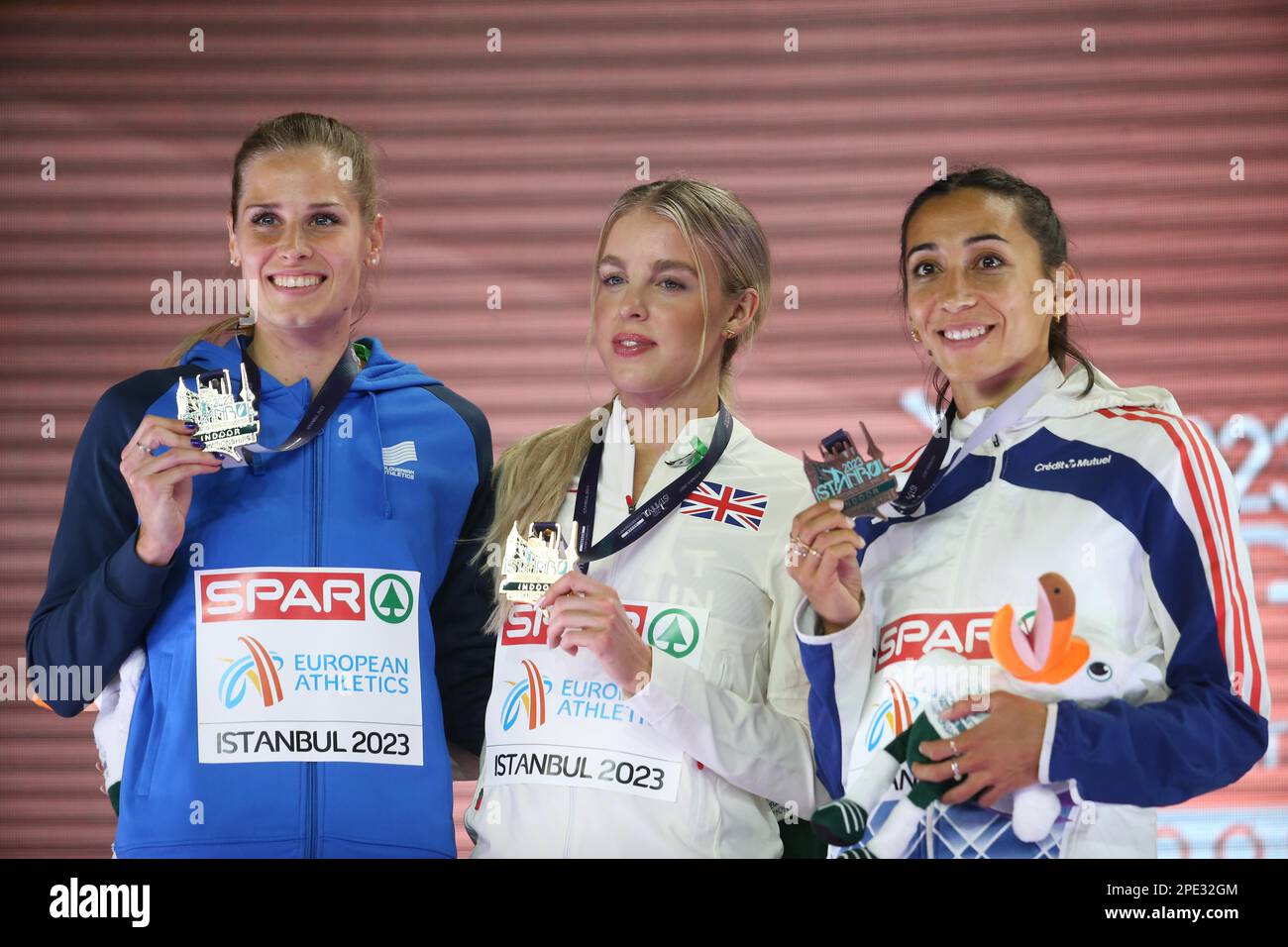 Anita HORVAT of Slovenia , Keely HODGKINSON of Great Britain and Agn s ...