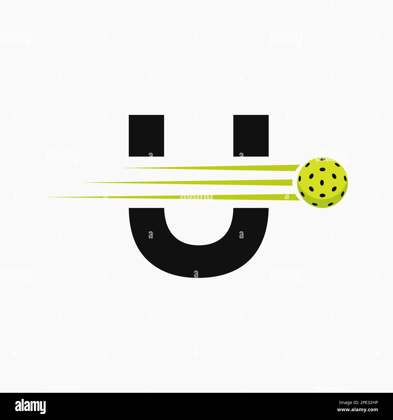 Letter U Pickleball Logo Symbol. Pickle Ball Logotype Vector Template ...