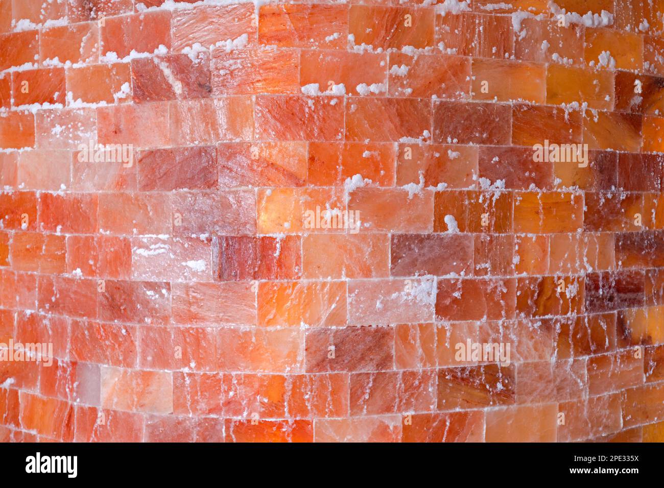 Big Wall Made From Pink Salt From Himalaya Mountains Spa Interior Stock ...