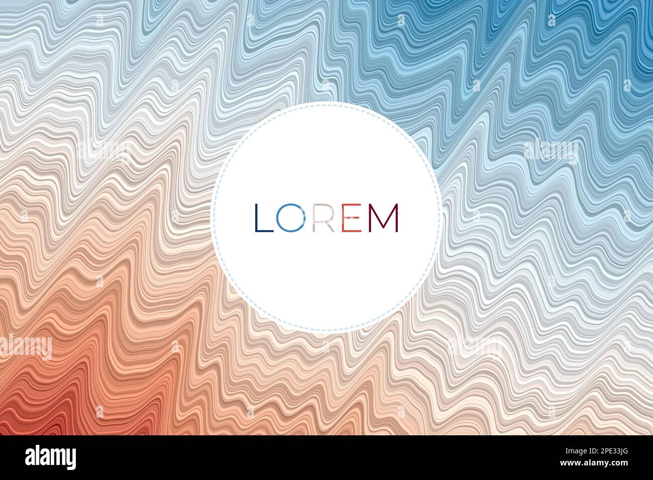 Artistic banner design. Abstract digital art in red and blue colors ...