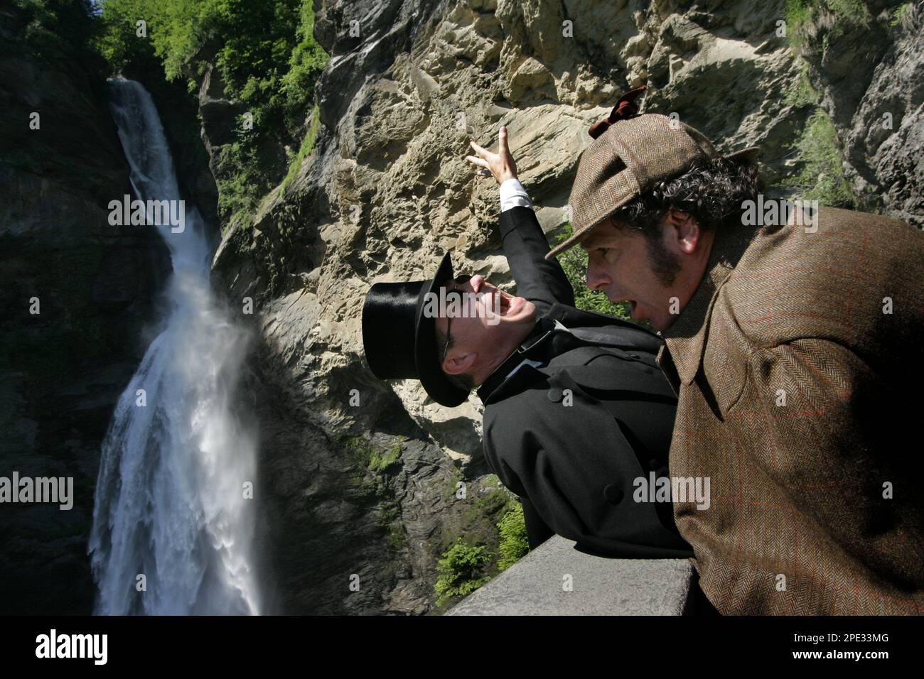 Sherlock Holmes alias Philip Porter, right, and Professor Moriarty ...