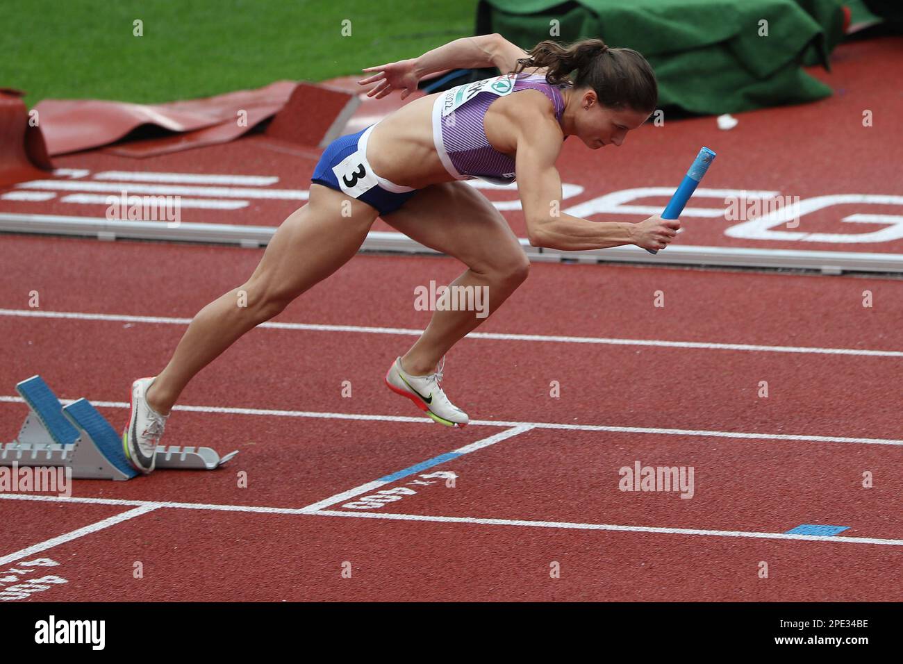 Zoey CLARK starting in the 4 * 400m at the European Athletics Championship 2022 Stock Photo - Alamy