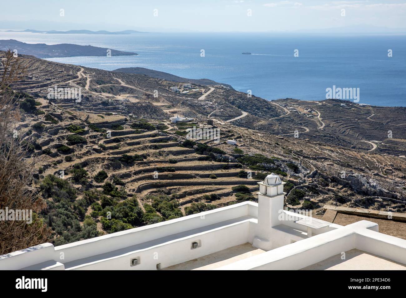 Traditional white greek roof hi-res stock photography and images - Alamy